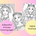 8 Princess Coloring Pages, Princess Coloring Sheets, Princess Coloring ...