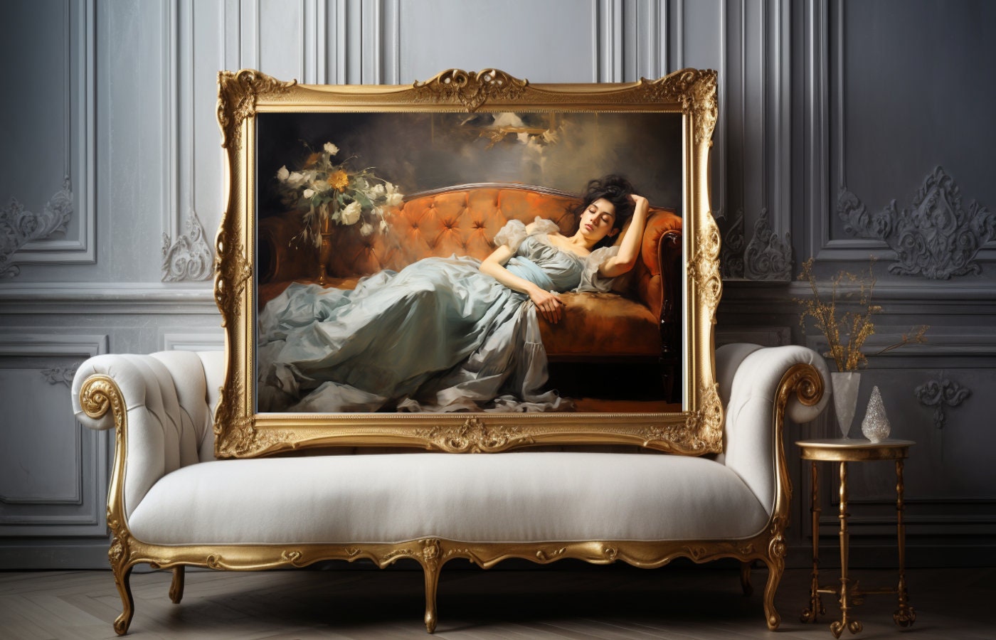 Decadent Young Woman, Digital Download, Woman Portrait, Vintage Wall ...