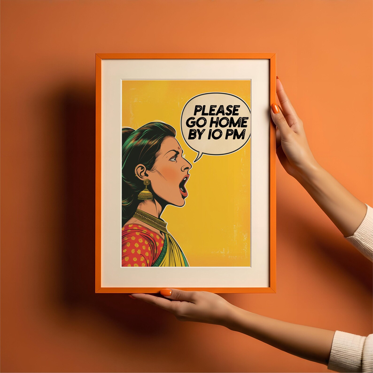 Indian Pop Art Print: Go Home, Modern Desi Kitchen Decor (digital ...