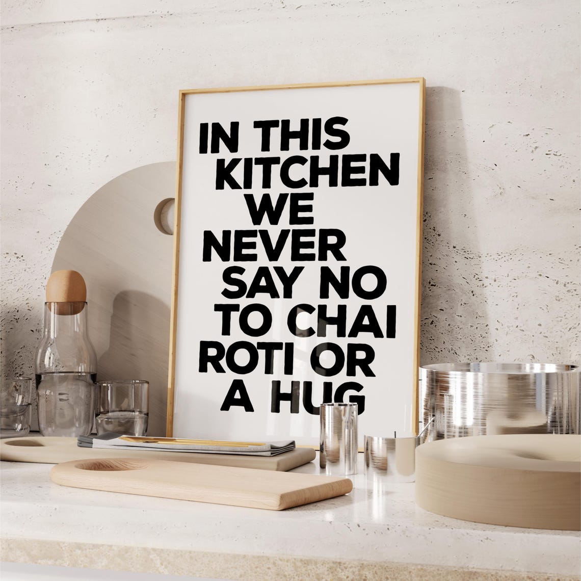 Chai Roti Kitchen Poster: Black & White Indian Food Art Print - Etsy