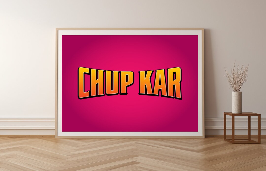 Punjabi Print, Chup Kar, Digital Download, Desi Art, Punjabi Art, Funny ...