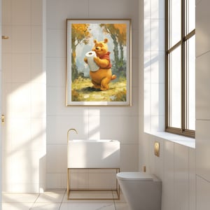 Funny Bathroom Art, Digital Download, Winnie the Pooh, Bathroom Print ...