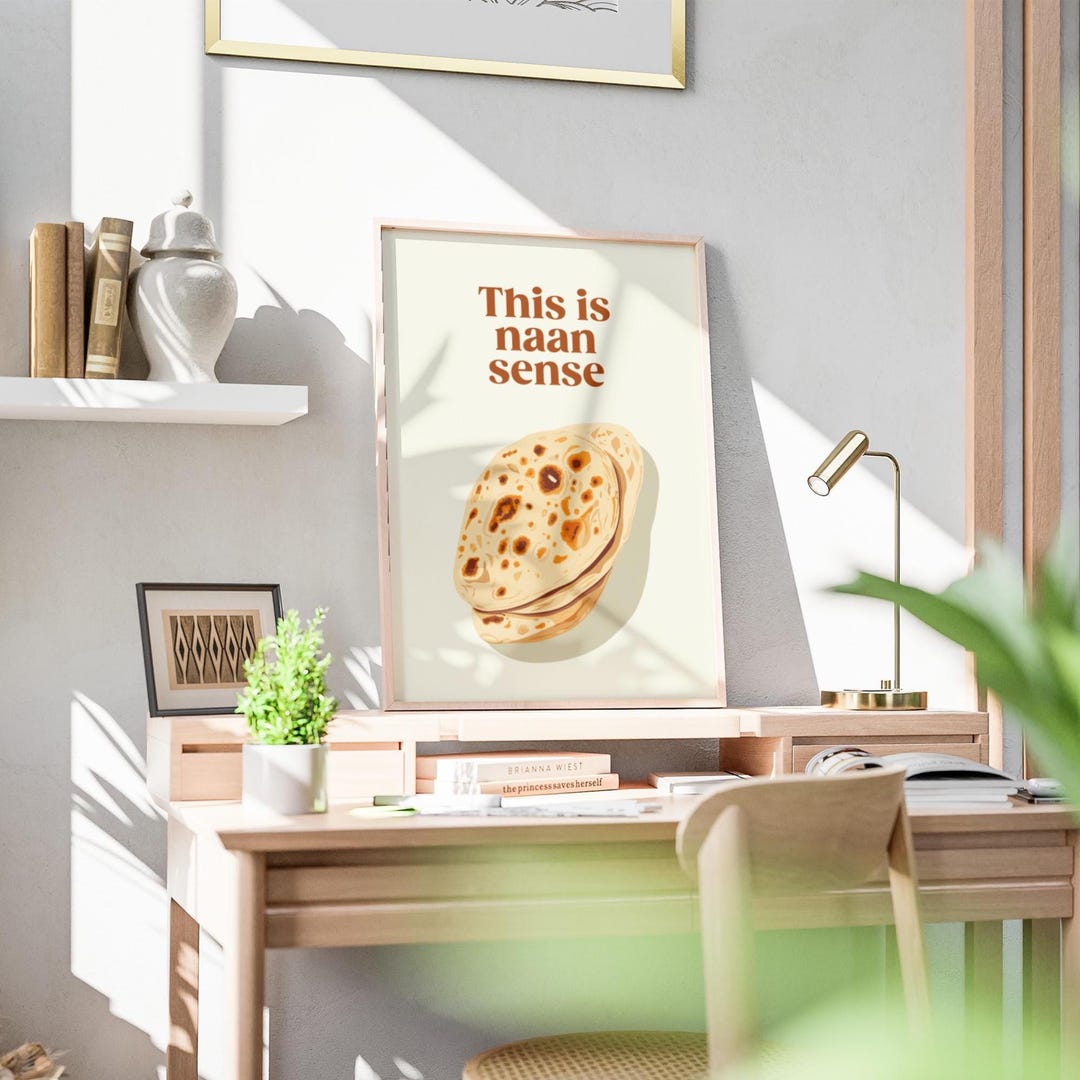 Indian Modern Art, Digital Download, Naan Sense, Desi Art, Punjabi Food ...