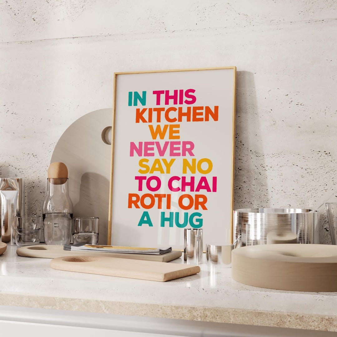 Indian Art, Kitchen Chai Roti Poster, Digital Download - Desi Punjabi ...