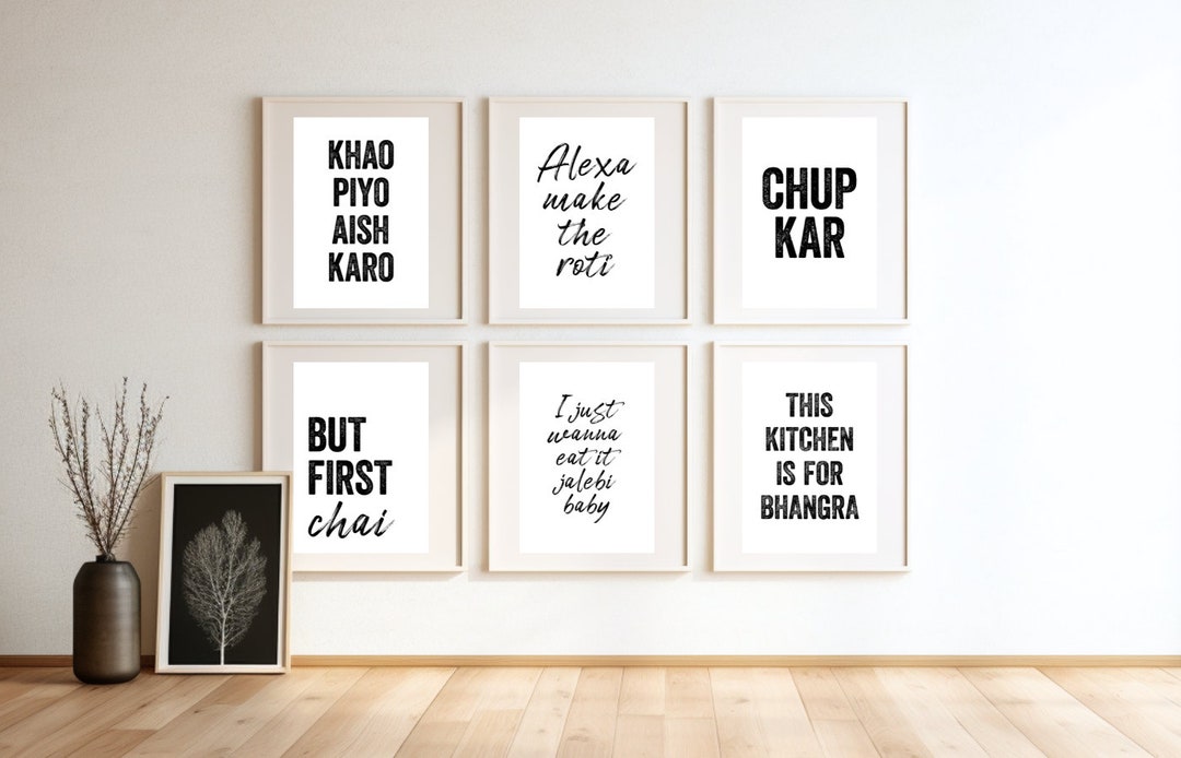 Indian Desi Digital Poster Set 6 Posters Poster Set Gallery - Etsy