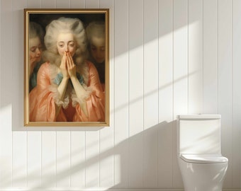 Funny Renaissance Woman Bathroom Art Print Sign, Toilet Humor Decor ...