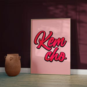 Kem Cho Gujarati Poster: Funny Indian Art (digital Download) - Etsy