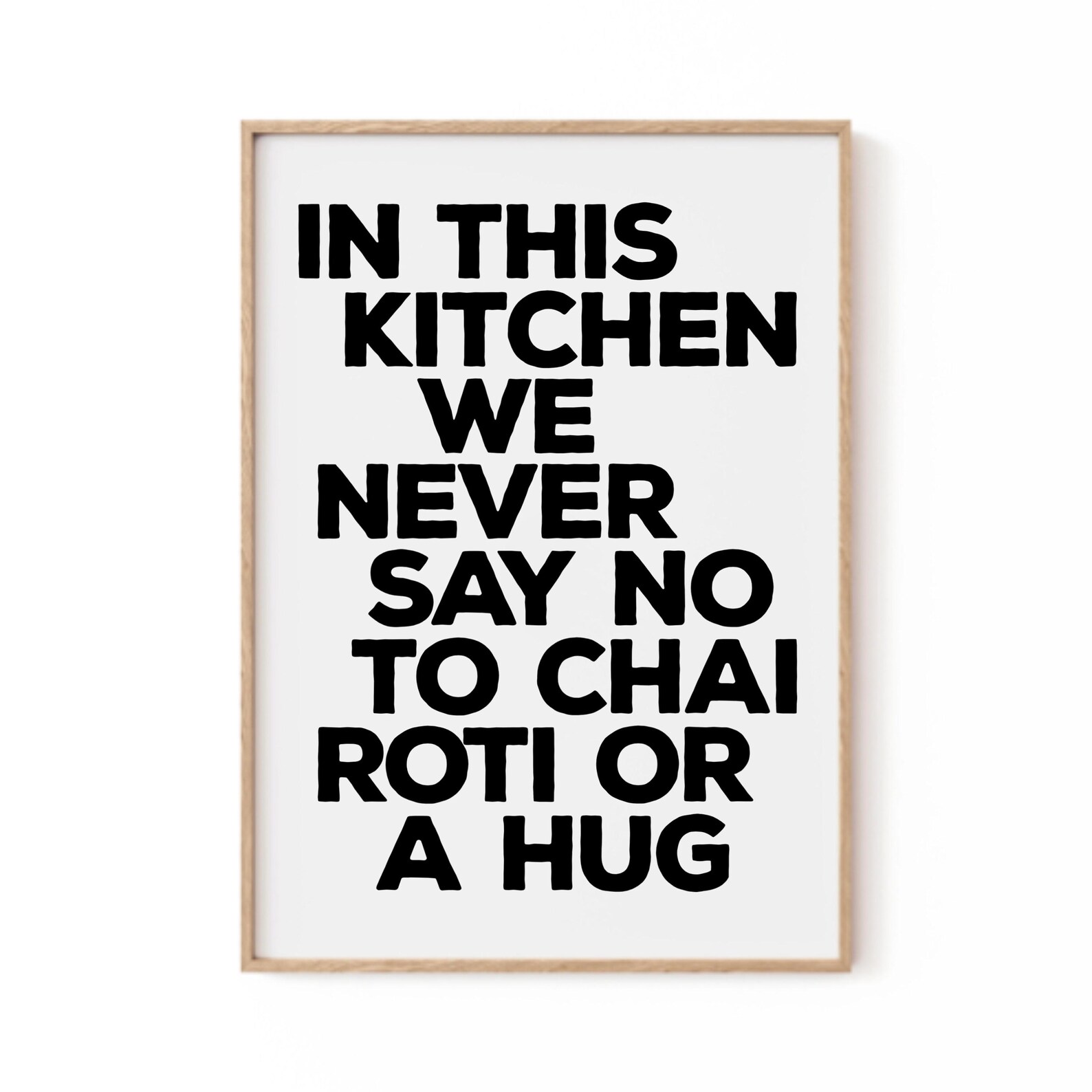 Chai Roti Kitchen Poster: Black & White Indian Food Art Print - Etsy