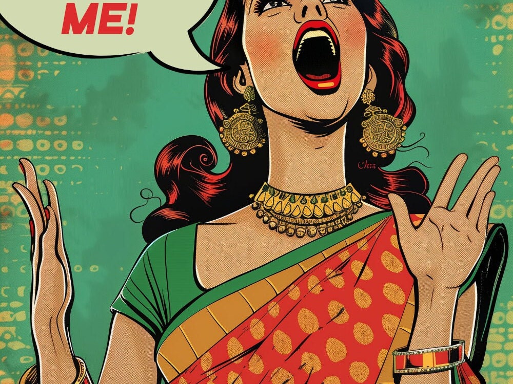 Indian Pop Art, Digital Download, Pop Art, Woman, Punjabi, Gujarati ...