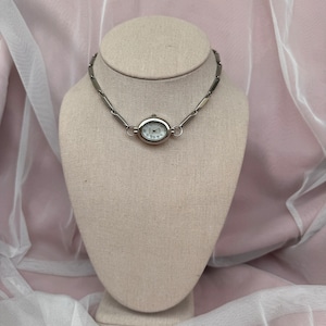 Set of Two Necklaces: Watch Choker and Heart Dainty Necklace - Etsy
