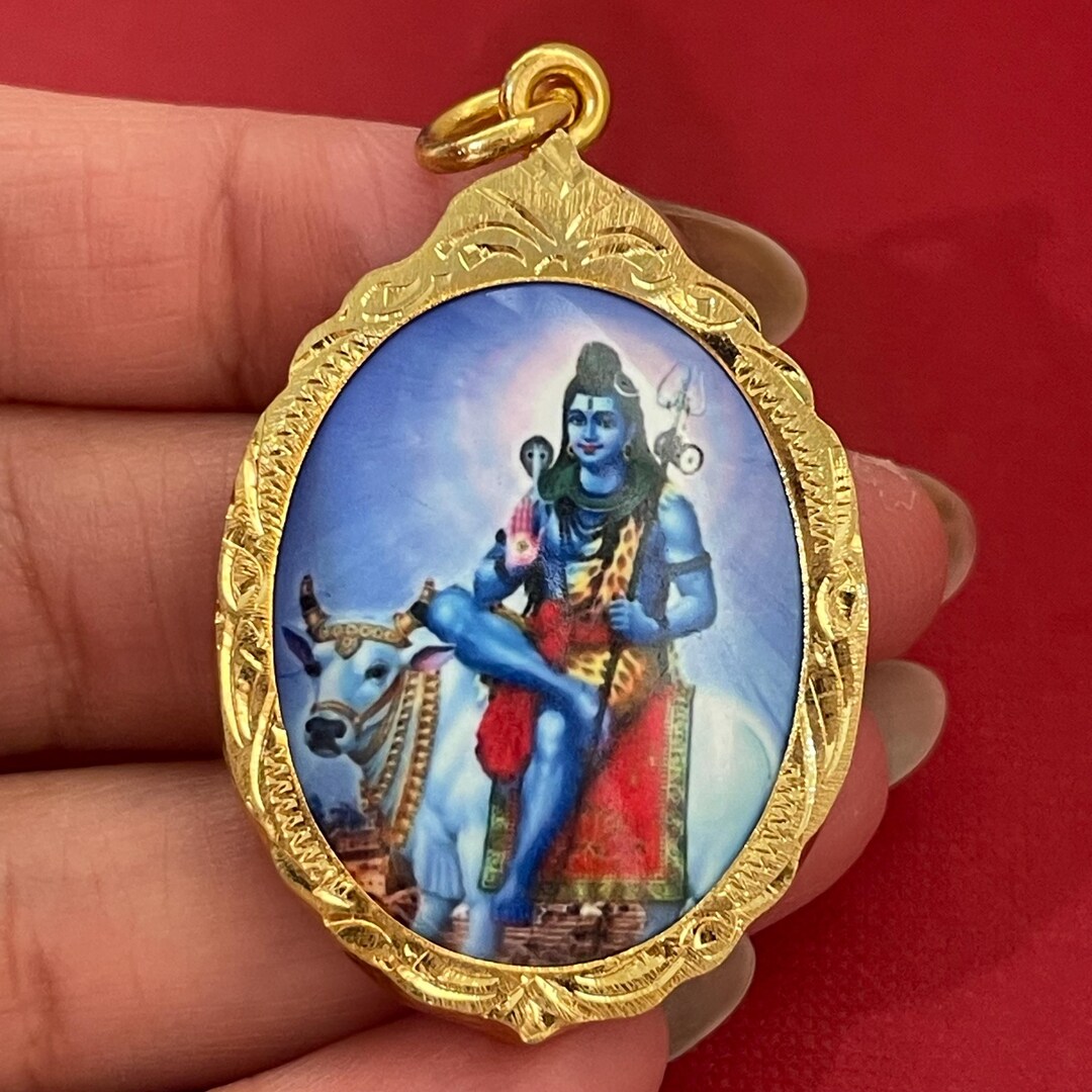 Shiva Locket, Hindu Pendant, Blessed, Shiva Case, Durga Pendant, Hindu Charm, Hindu God, Gift ...