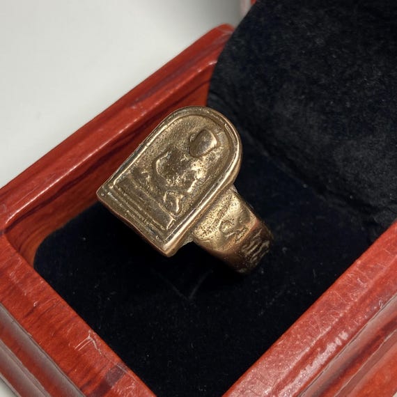 Antique Bronze Ring-Rare Thai Amulet Luang Phor Plai,… - Gem