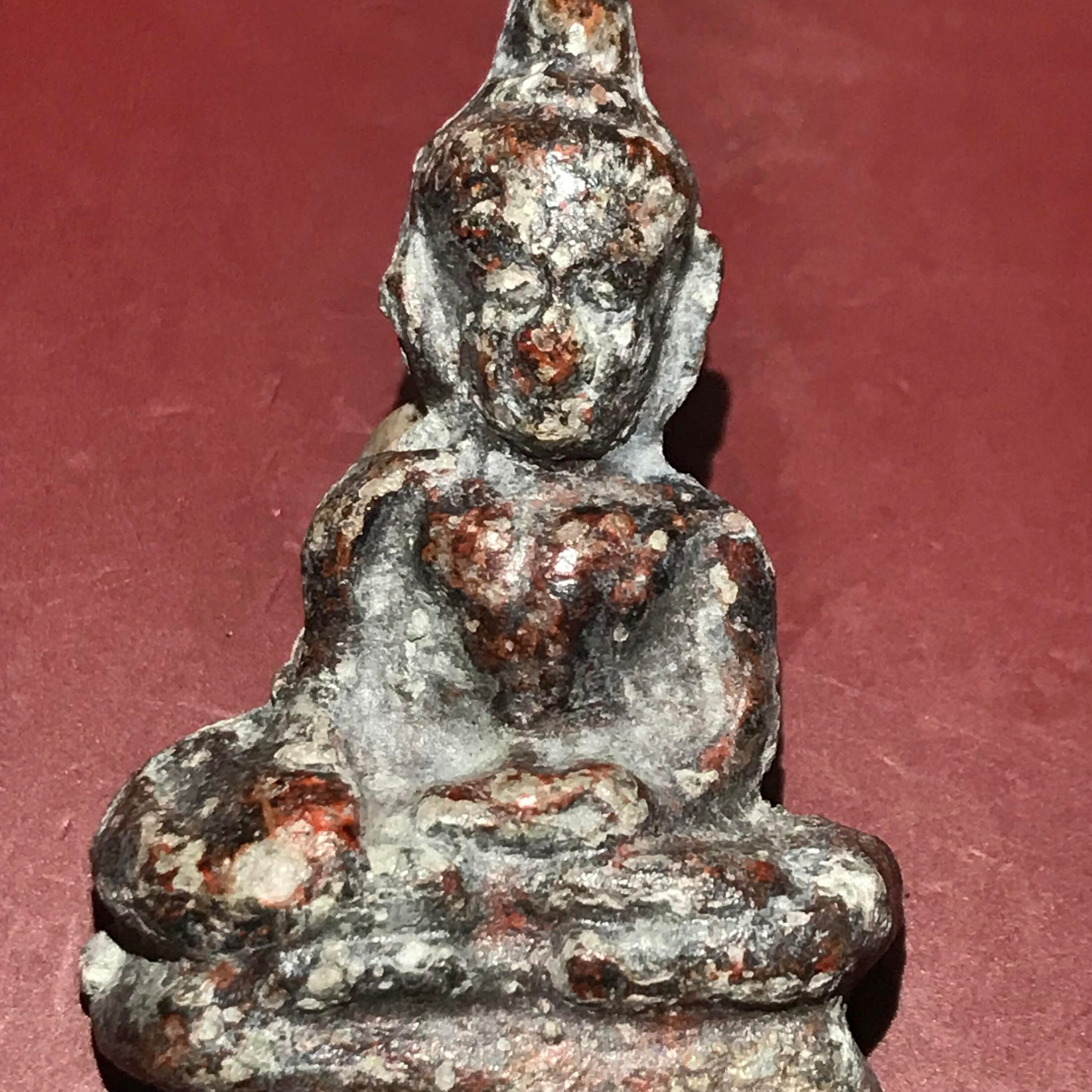 Phra Takadan THAI AMULET Buddha Talisman Pendant Charm Luck Silver ...