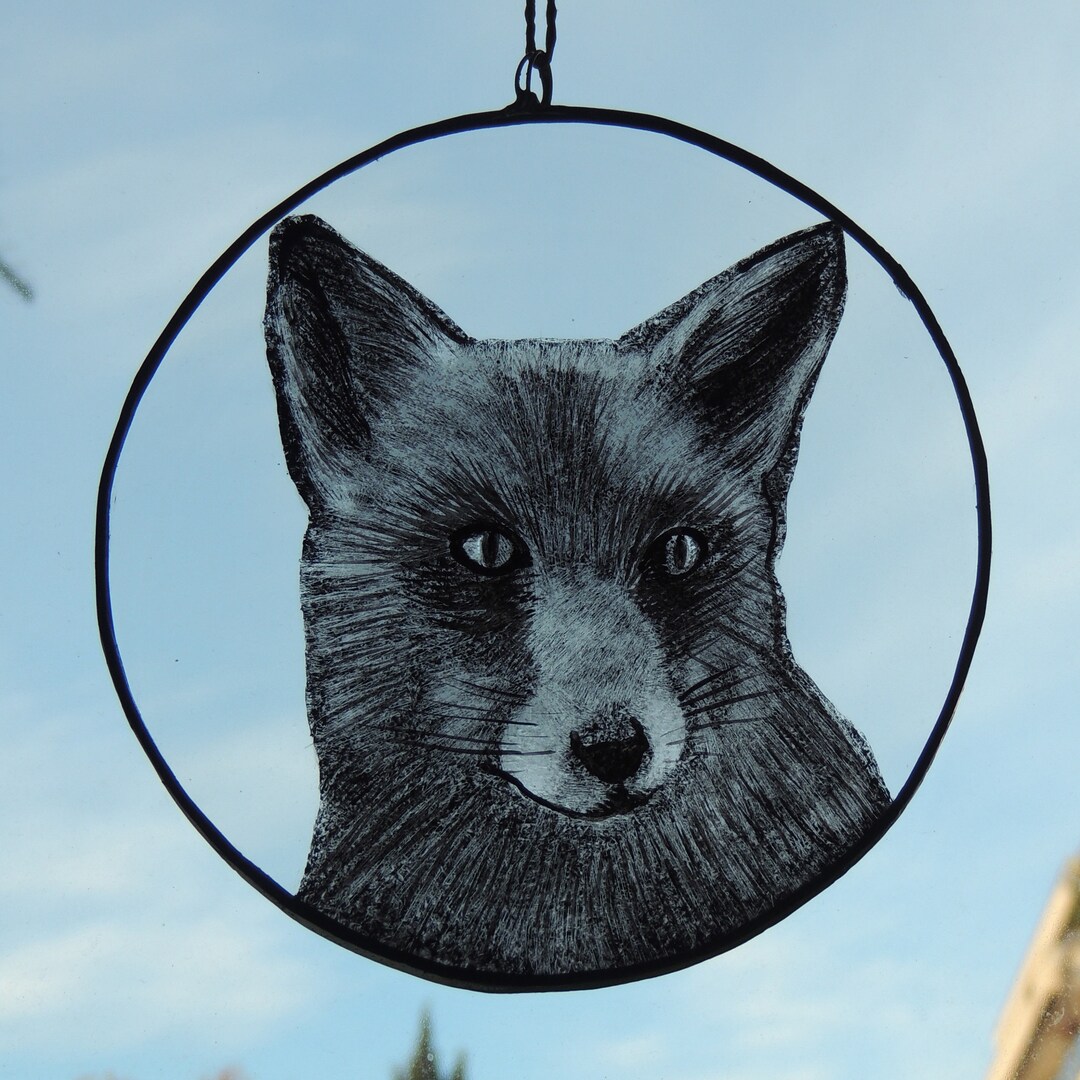 Charming Stained Glass Fox Suncatcher – Handcrafted Woodland Art - Etsy