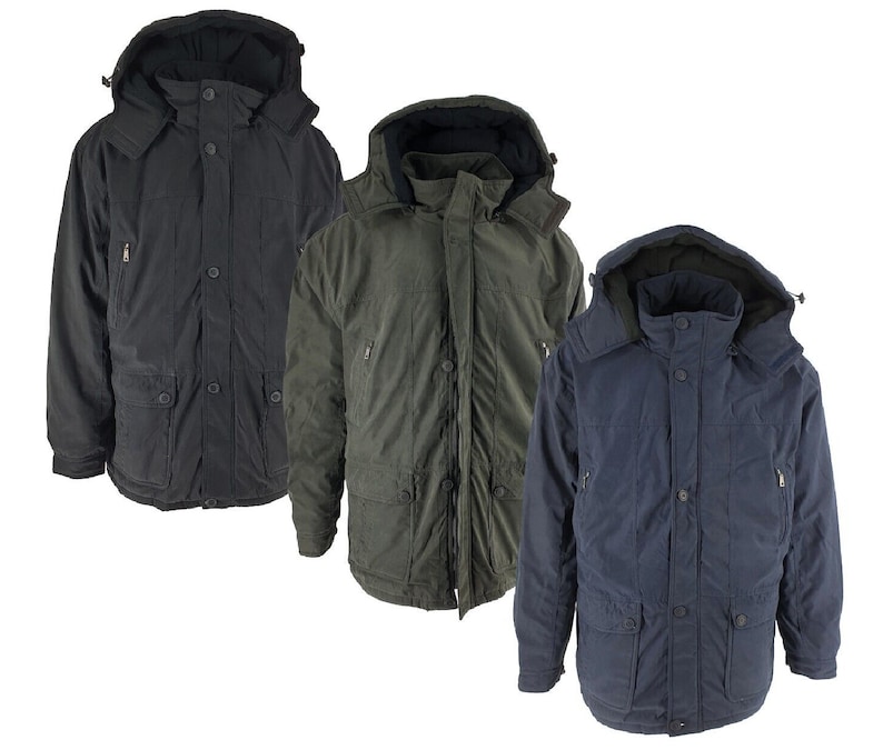 Mens Heavy Winter Parka Big Size Warm Jacket Coats Lining Thick ...