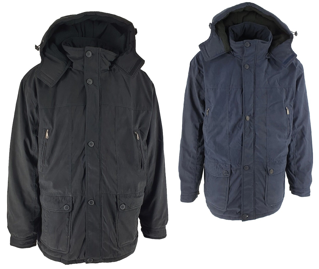 Mens Heavy Winter Parka Big Size Warm Jacket Coats Lining Thick ...