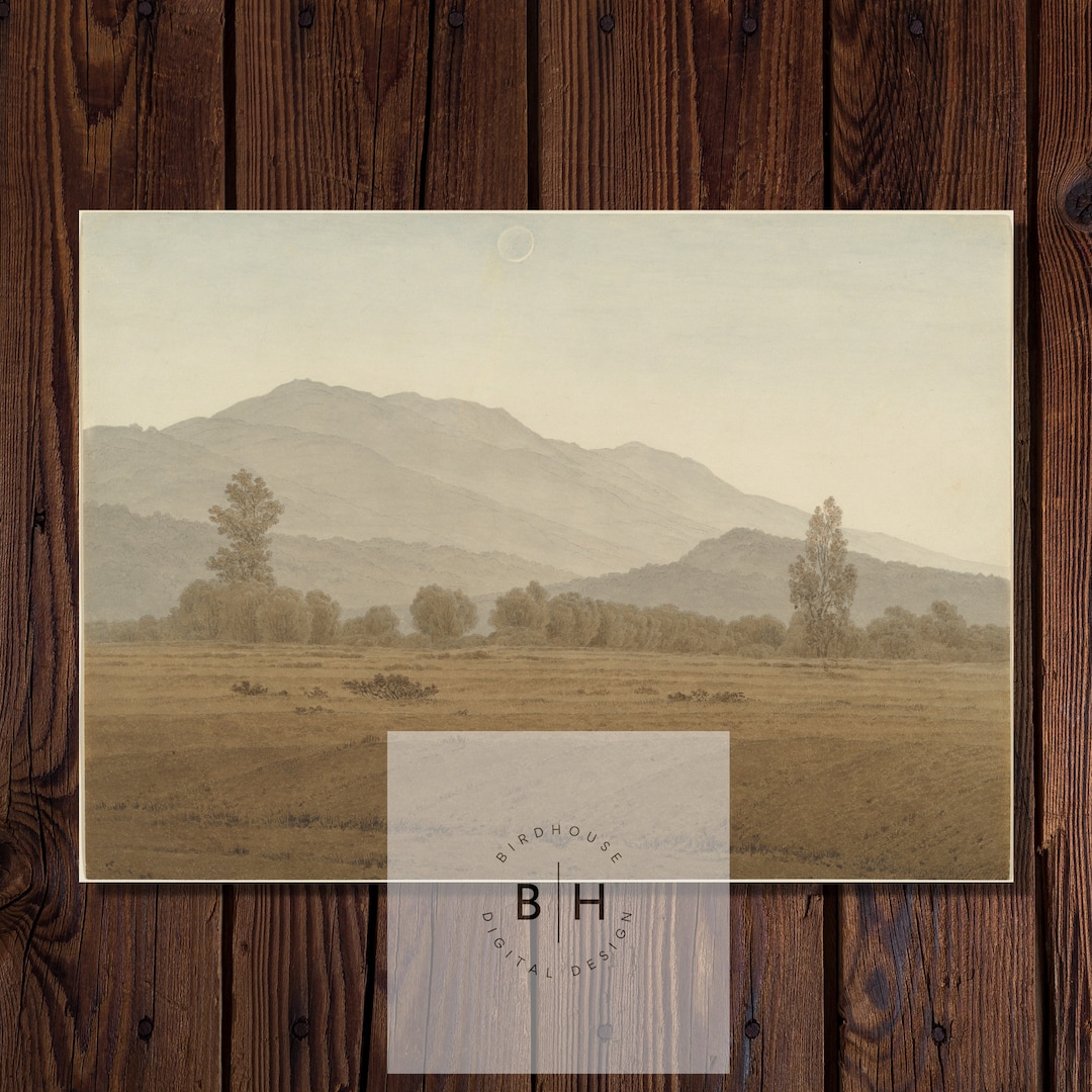 New Moon PRINTABLE ART PRINT - Digital Download in 4 Files, High Res ...