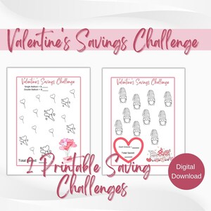 Valentine's Savings Challenge, Printable Saving Challenge, Money Saving ...