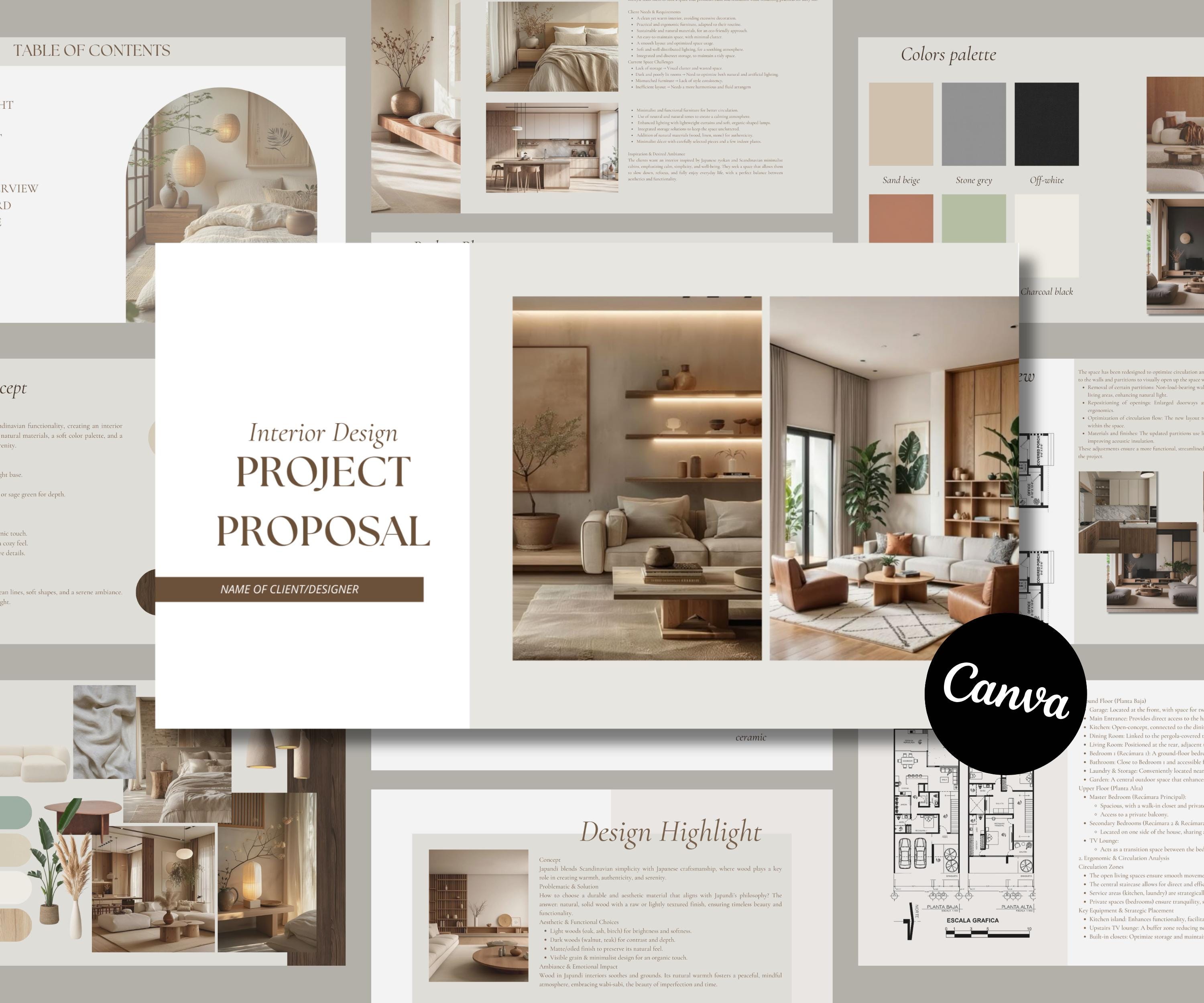 Interior Design Proposal Template | Interior Design Presentation ...