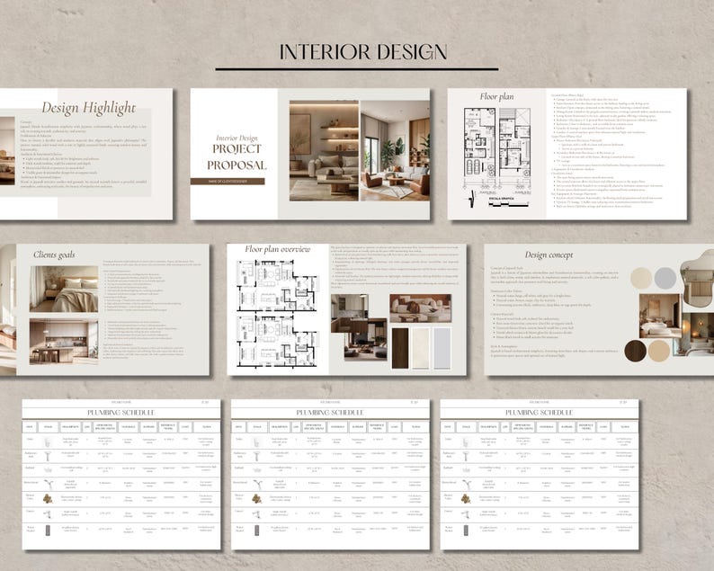Interior Design Proposal Template | Interior Design Presentation | FF&E ...