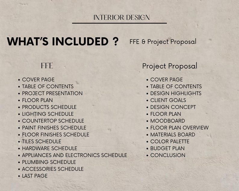 Interior Design Proposal Template | Interior Design Presentation | FF&E ...
