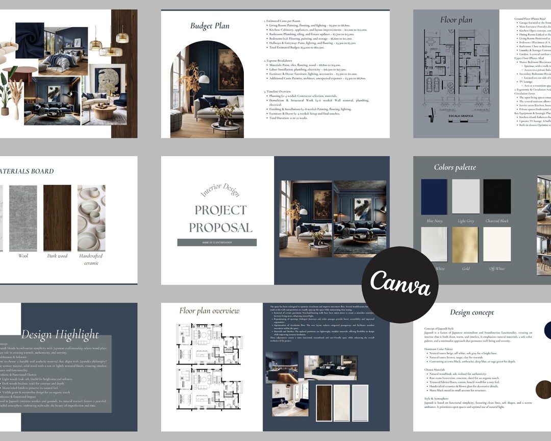 Interior Design Proposal Template | Interior Design Presentation ...