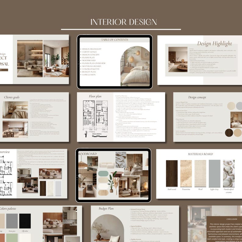 Interior Design Proposal Template | Interior Design Presentation ...