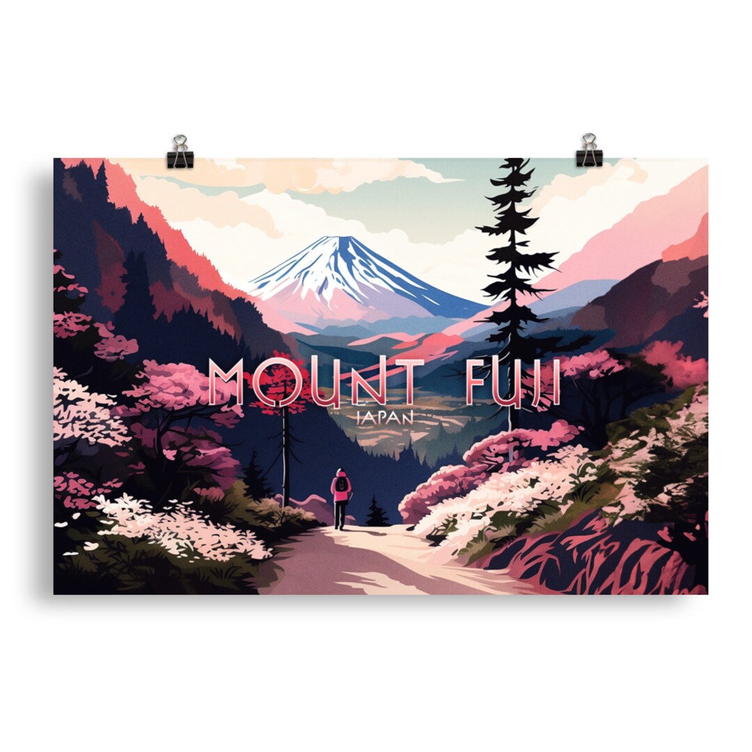 Mount Fuji Destination Series Poster - Etsy
