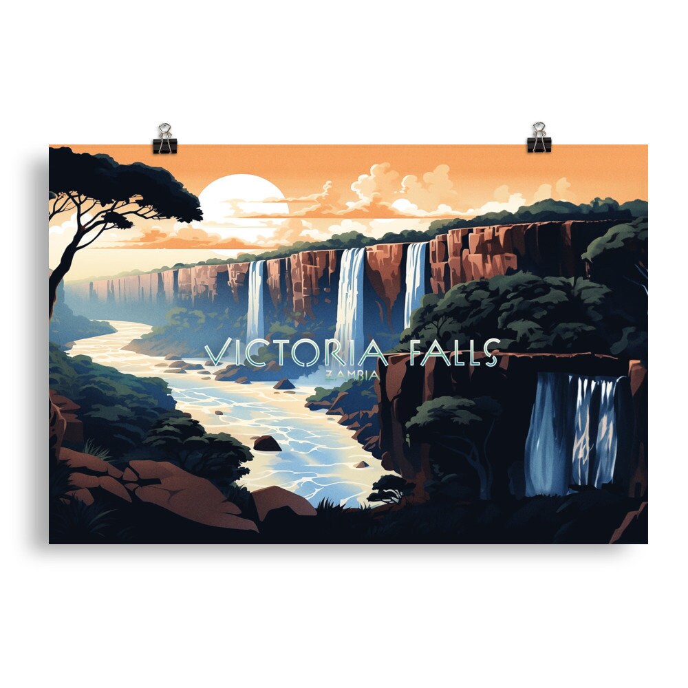 Victoria Falls Destination Series Poster - Etsy