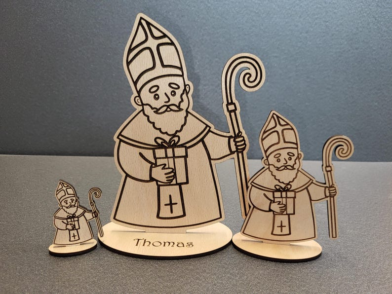Saint Nicholas on Board DXF, SVG, Jpg, Png, and Pdf Files. Digital Plan ...