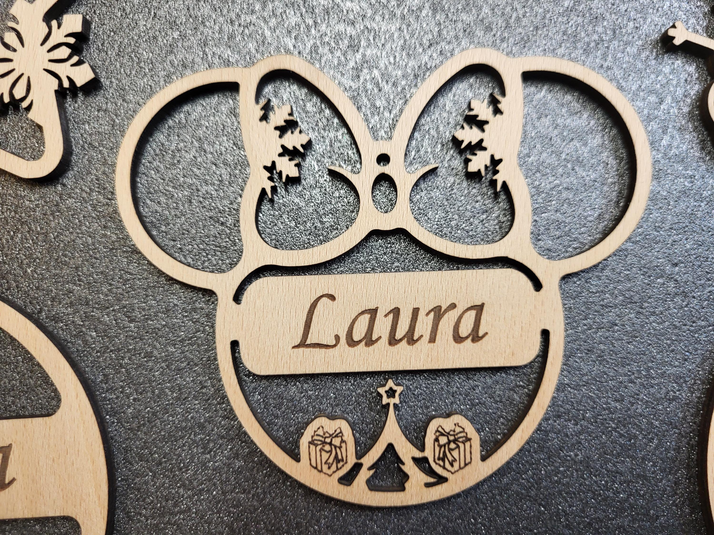 Personalized Christmas Ornament SVG, Editable Text Name, Dxf Download ...