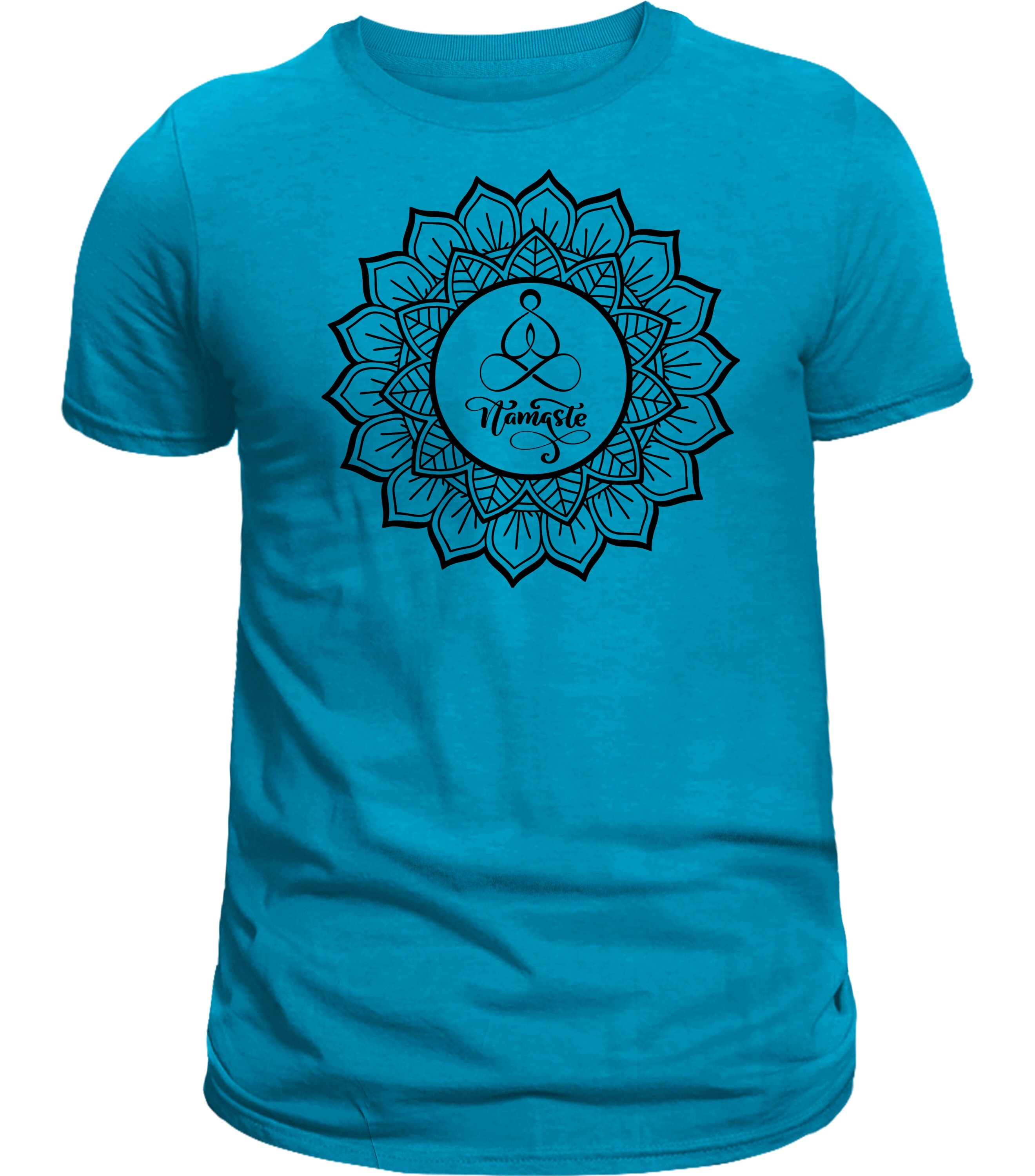 Namaste SVG Symbol in Mandala Flower Svg, Praying Icone DXF, Wall Art ...