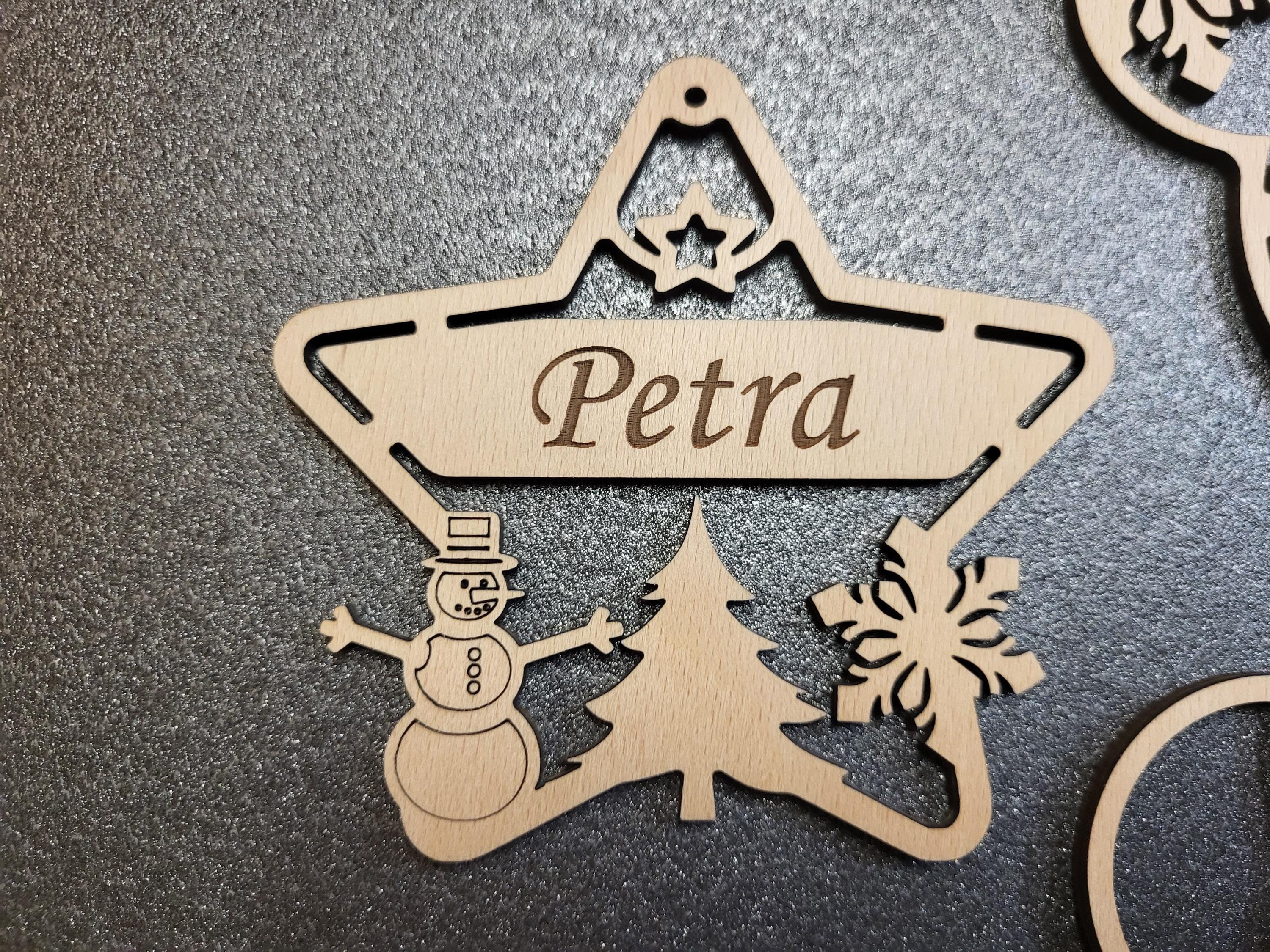 Personalized Christmas Ornament SVG, Editable Text Name, Dxf Download ...