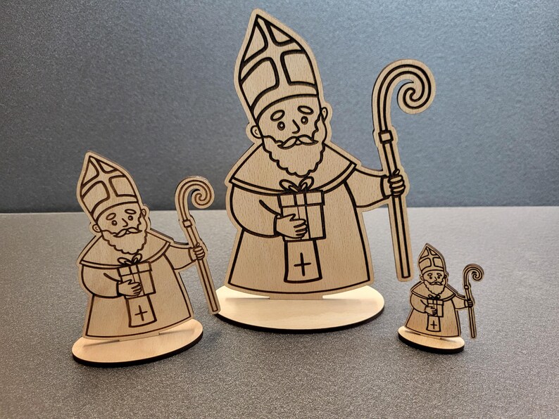 Saint Nicholas on Board DXF, SVG, Jpg, Png, and Pdf Files. Digital Plan ...