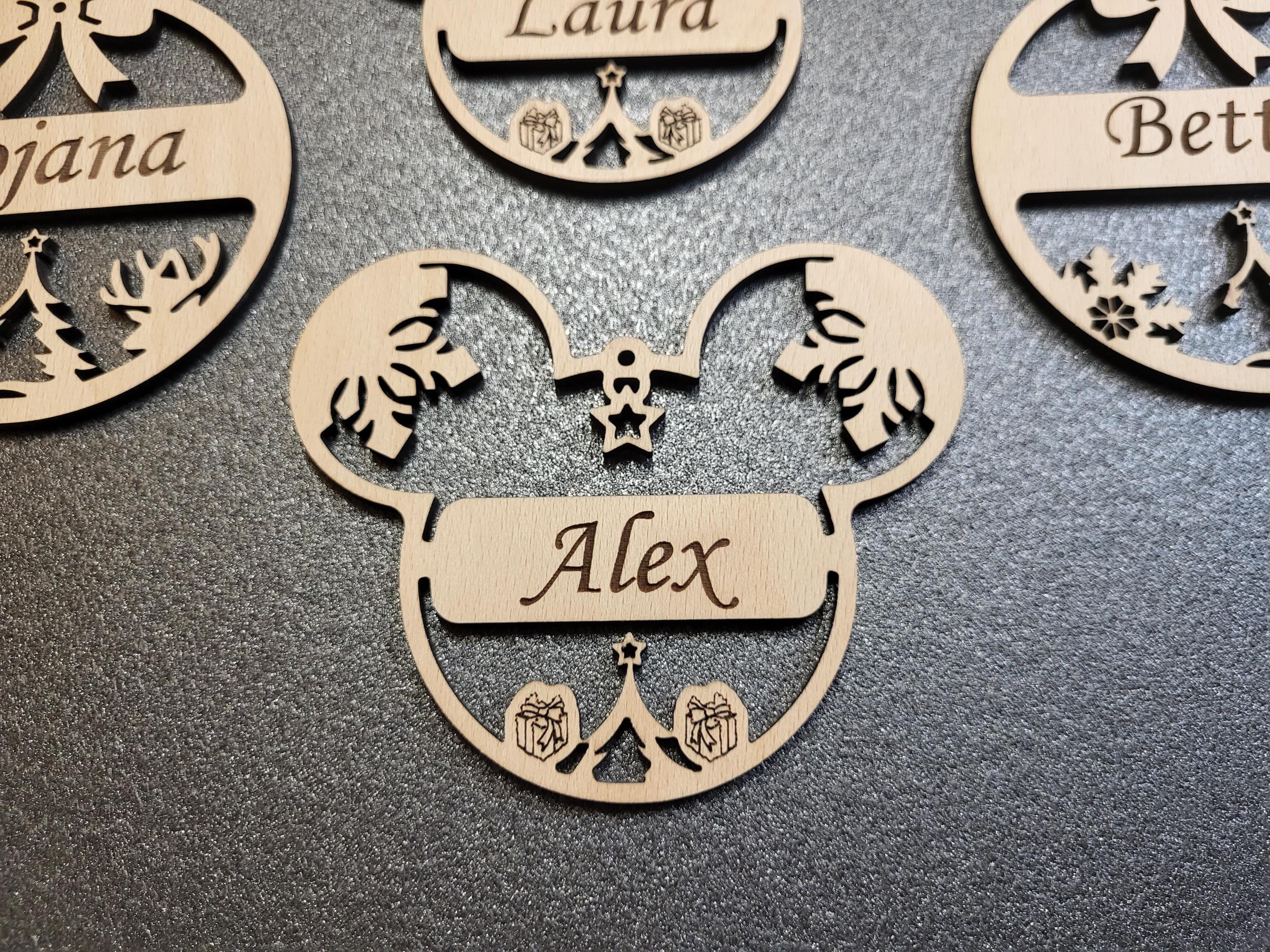 Personalized Christmas Ornament SVG, Editable Text Name, Dxf Download ...