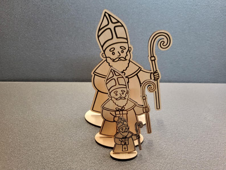 Saint Nicholas on Board DXF, SVG, Jpg, Png, and Pdf Files. Digital Plan ...