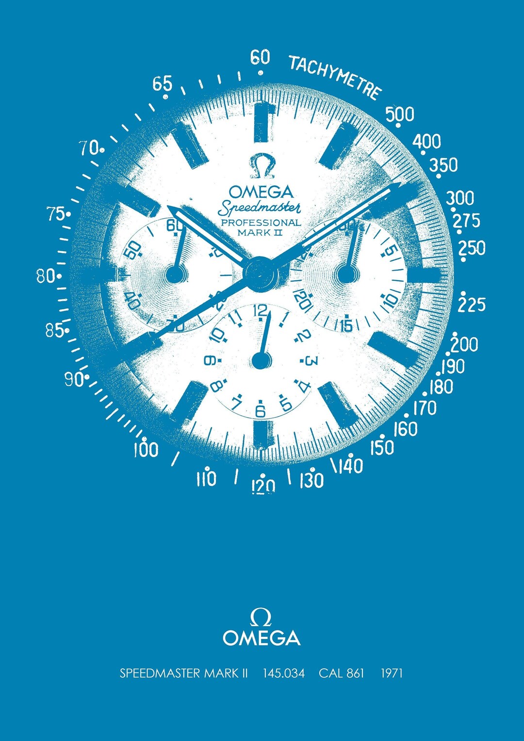 Omega Speedmaster Mark II Dial Poster Blue A3 Size - Etsy