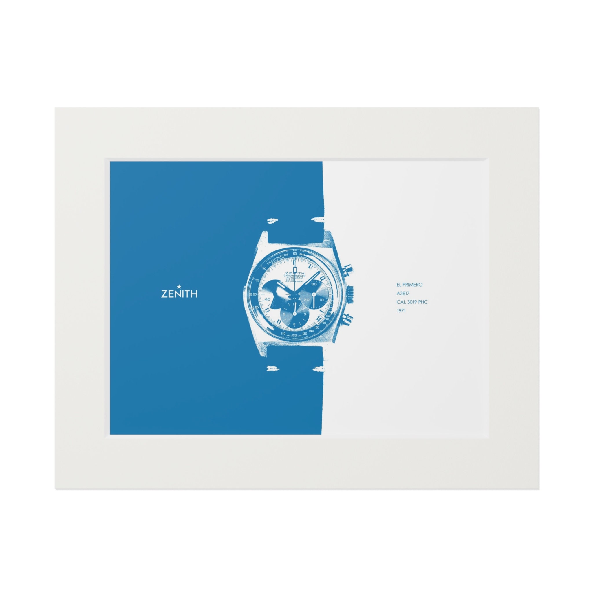 Zenith A3817 El Primero 1971 Poster Fine Art Print passepartout Paper ...