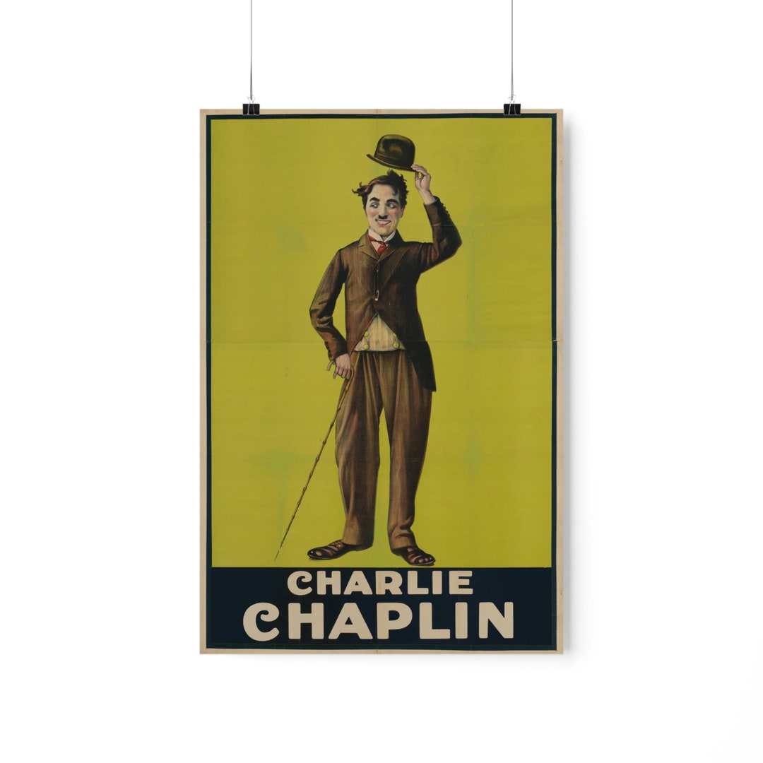 Charlie Chaplin Vintage Hand Drawn Poster Print C. 1914 - 1930s - Etsy