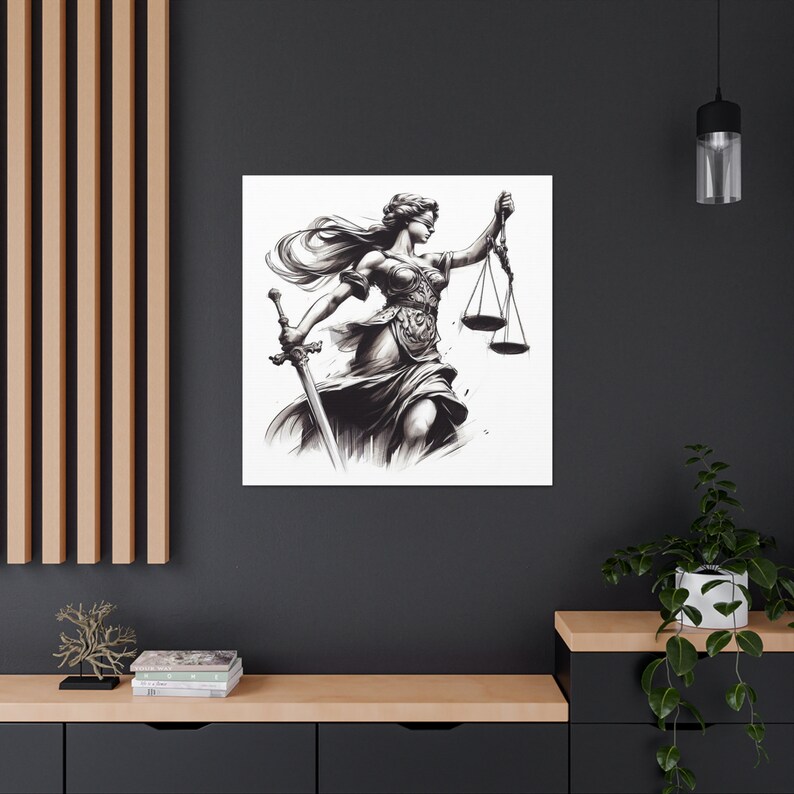 Themis Canvas Artwork Lady Justice Wall Art Lawyer Attorney Judge Wall ...