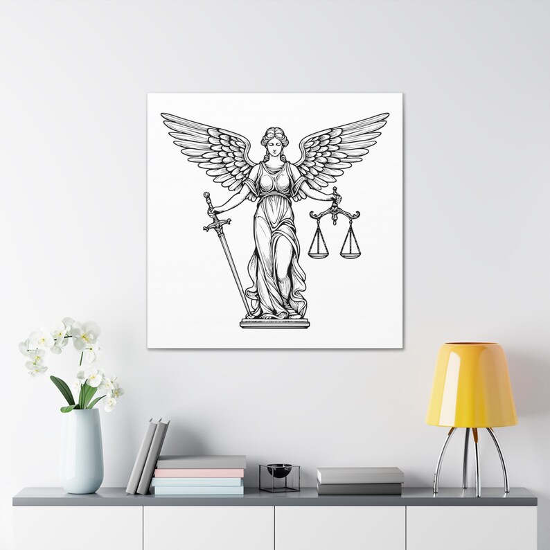 Themis Canvas Artwork Lady Justice Wall Art Lawyer Attorney Judge Wall ...