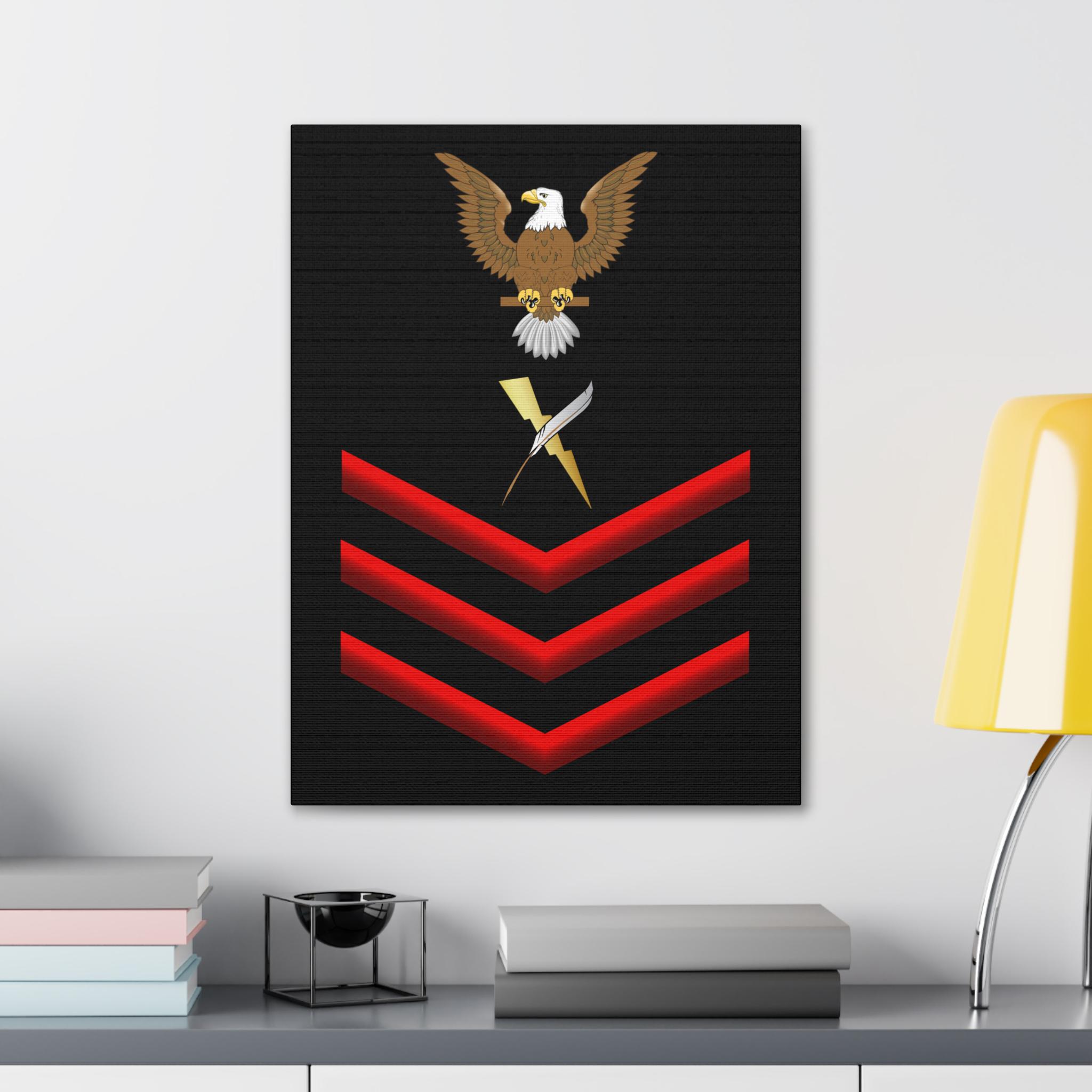 Enlisted Navy Rank Canvas Display - Etsy