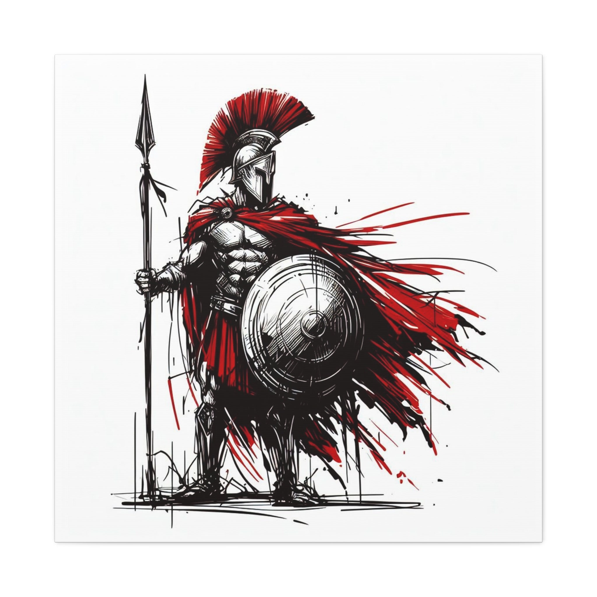 Spartan Canvas Artwork Spartan Wall Art Spartan Wall Decor Roman ...