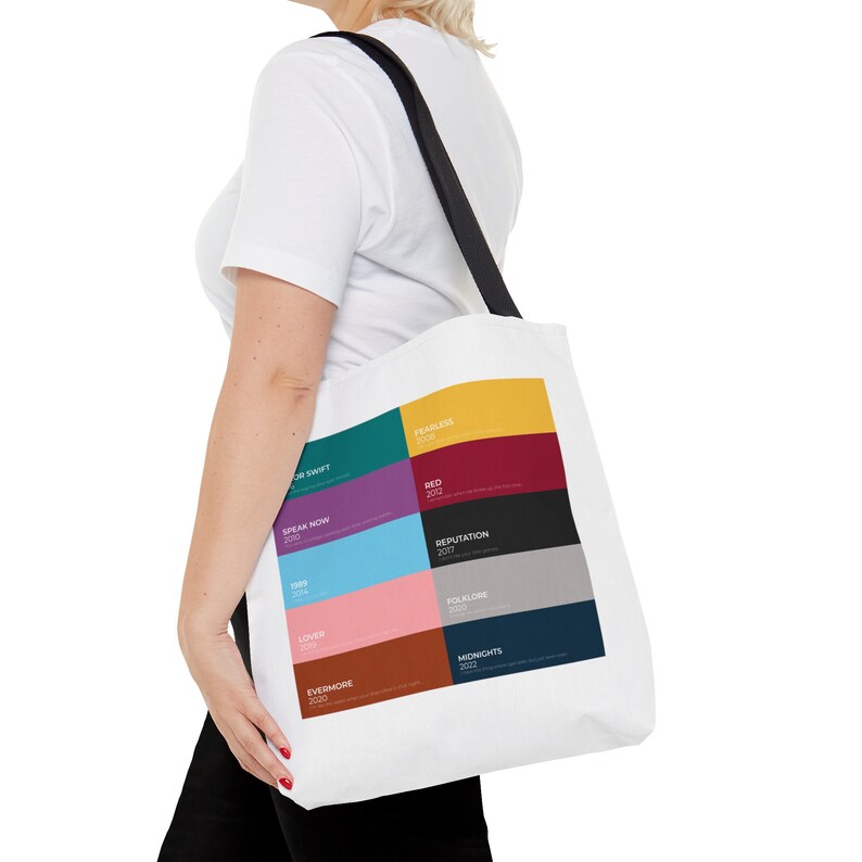 Taylor Swift Eras Color Palette Tote Bag - Etsy Taylor Swift Eras Color Palette Tote Bag - Etsy
