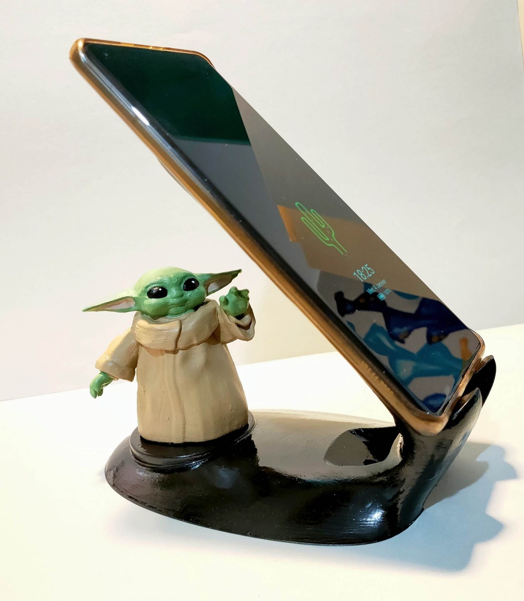 Grogu Phone Holder Hand Painted 3D Printing for Your Office. - Etsy