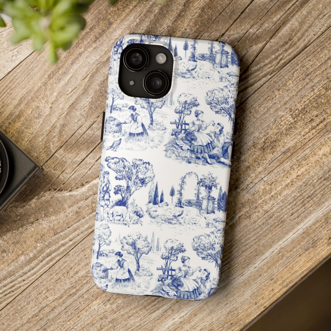 Vintage Toile De Jouy Tough Phone Case, Luxury French Art Design, Toile ...