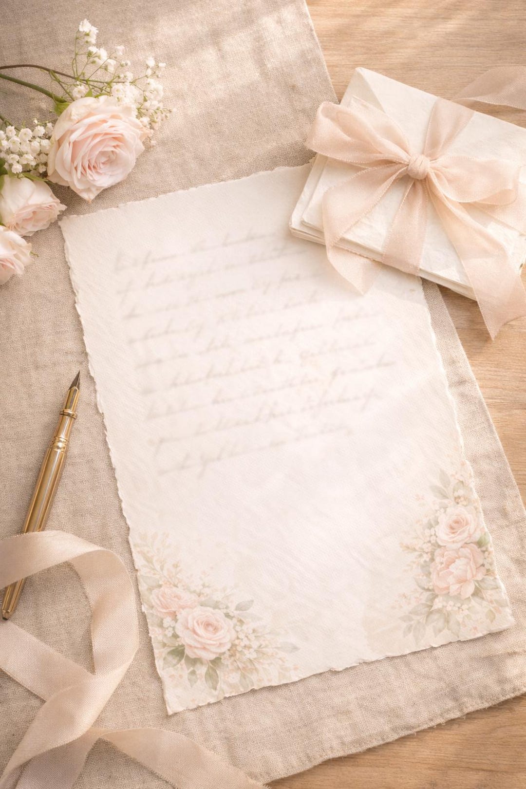 Heirloom Wedding Stationery | French Love Letter Pages (digital ...