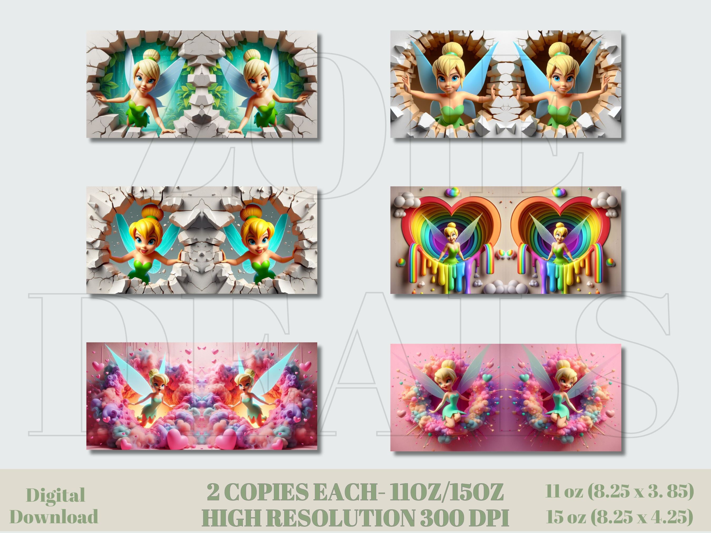 3D Tinker Bell Mug Wrap: Hole in A Wall Design (digital Download) - Etsy