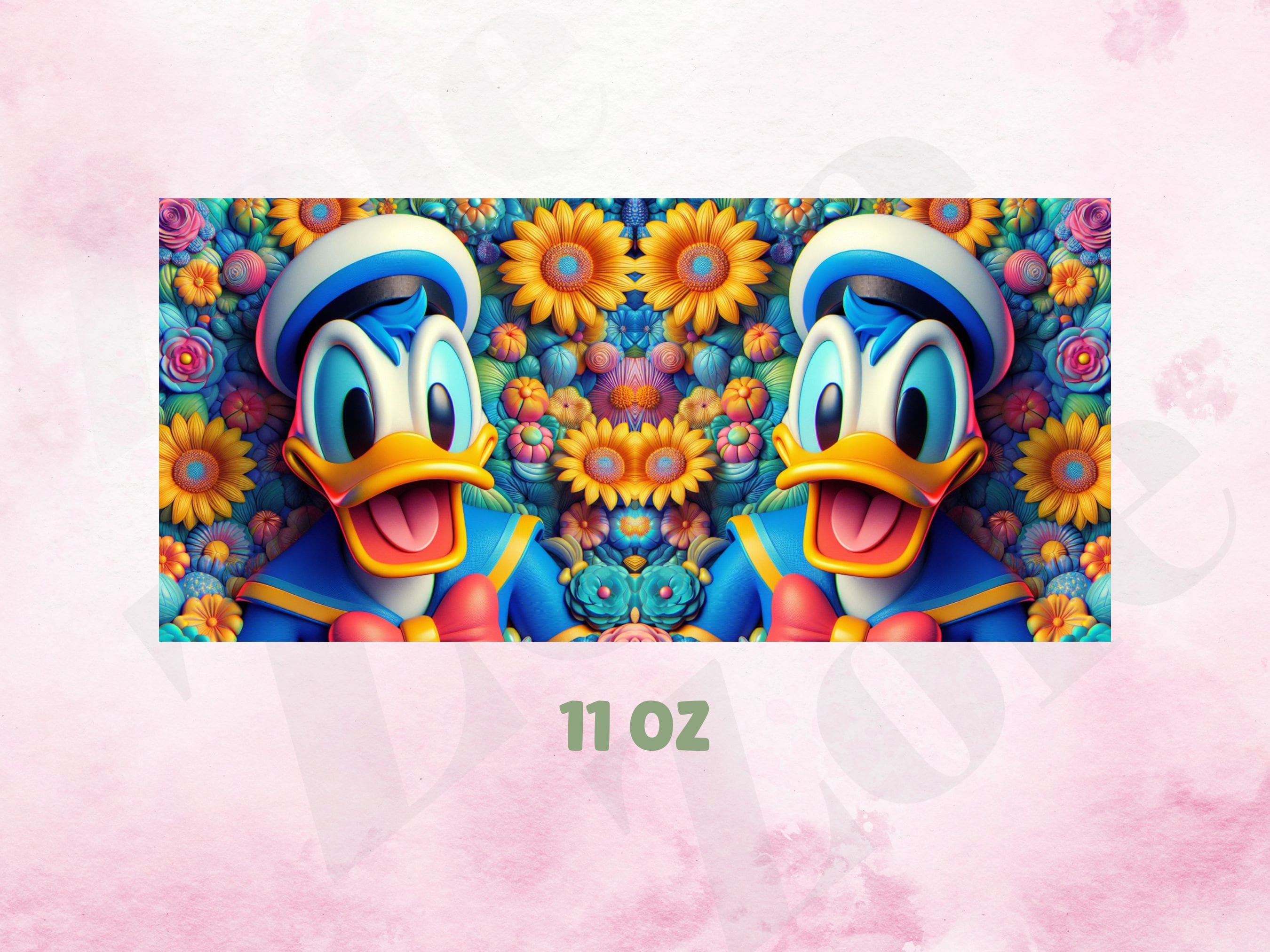 3D Effect Classic Donald Duck Mug Wrap, Donald Duck 11 Oz & 15 Oz Mug ...