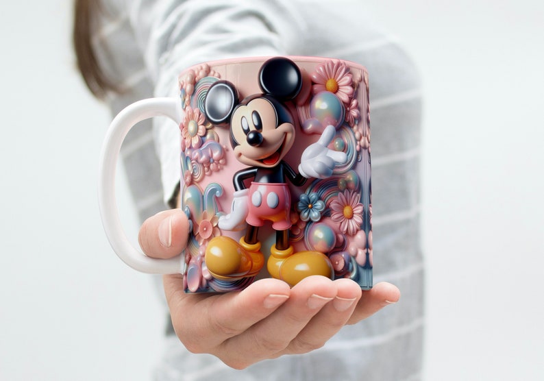 3D Cartoon Character Mug Wrap Bundle: 11oz & 15oz Sublimation Design ...
